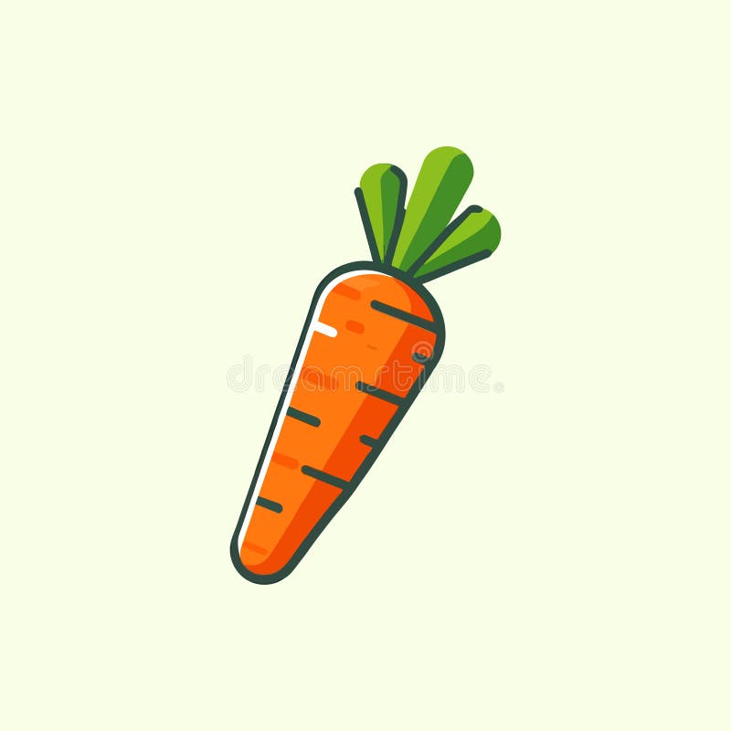 Vector Illustration of a Simple Carrot Stock Vector - Illustration of ...