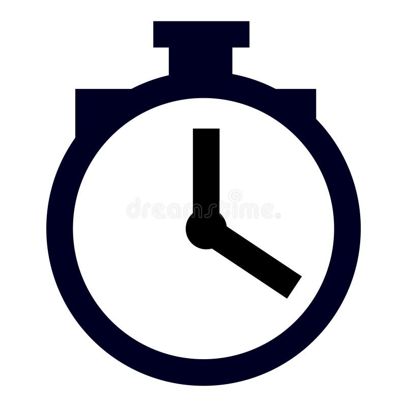 Simple clock icon stock vector. Illustration of font - 239290976