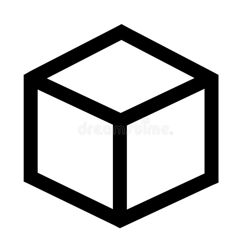 Vector Illustration of Simple Cube Icon Stock Vector - Illustration of ...