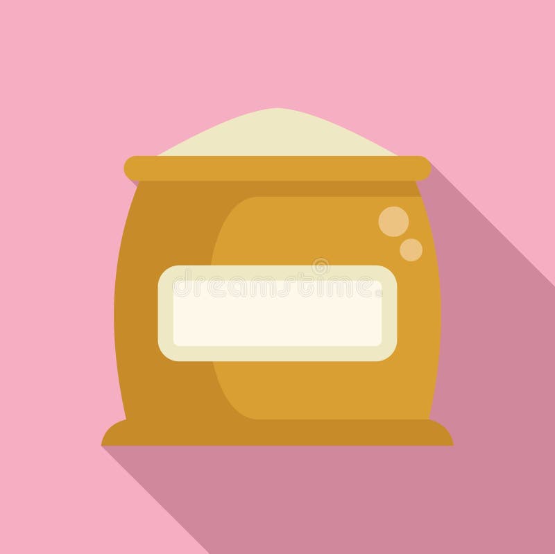Flat Design Icon of a Sack of Flour Stock Illustration - Illustration of bread, pastry: 318664185