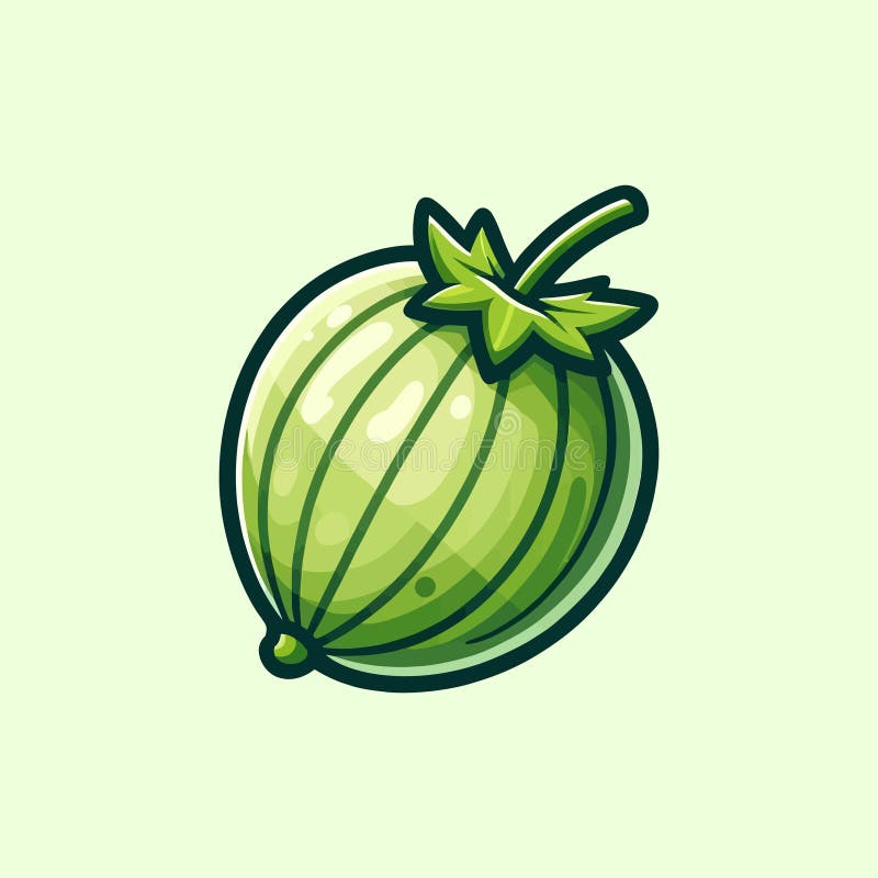 Vector Illustration of a Simple Gooseberry Stock Vector - Illustration ...