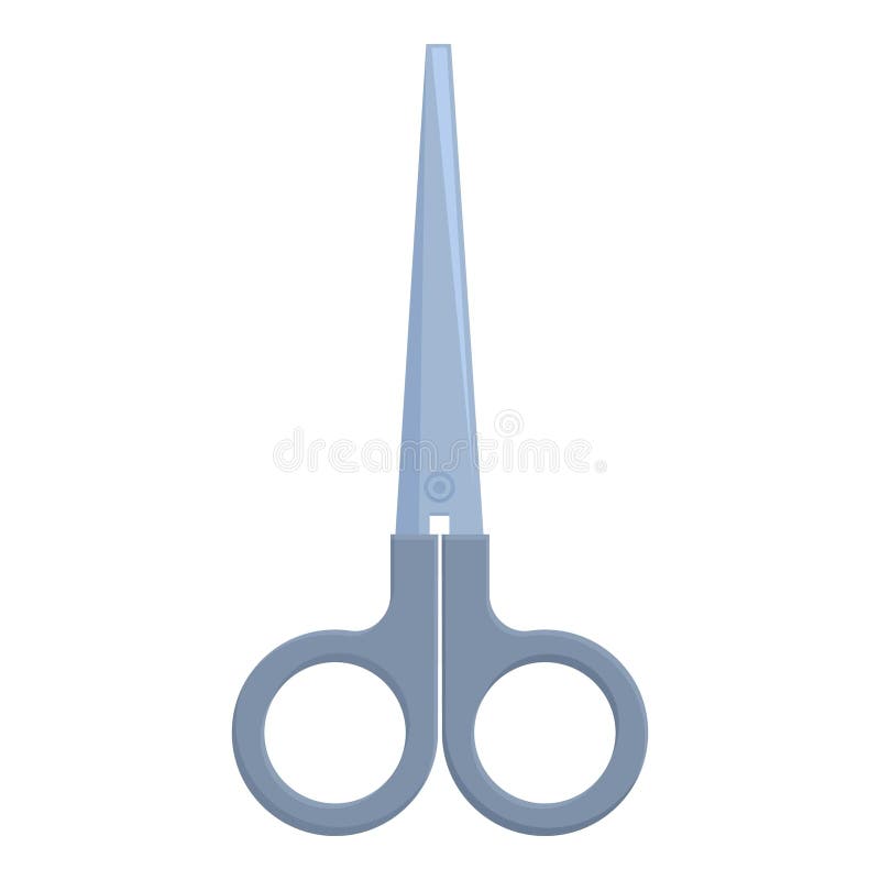 Vector Illustration of a Simple Grey Scissors Icon Stock Vector ...