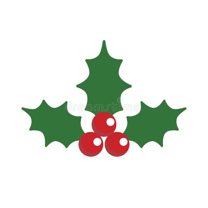 Vector Illustration of a Simple Holly Stock Vector - Illustration of ...
