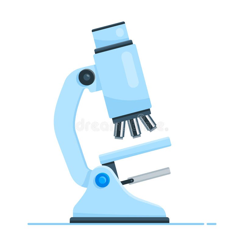 Simple Microscope Vector Illustration in Flat Style Stock Vector ...