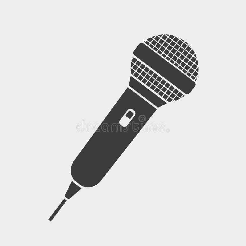 Vector Illustration of Simple Microphone Icon. Isolated. Stock Vector ...