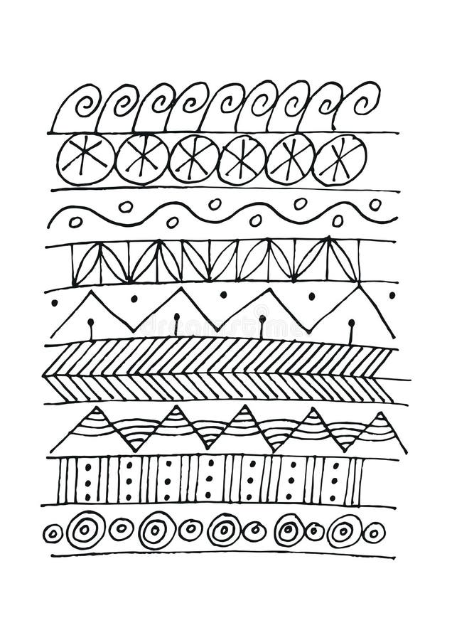 Vector Illustration of Simple Patterns Stock Vector - Illustration of ...