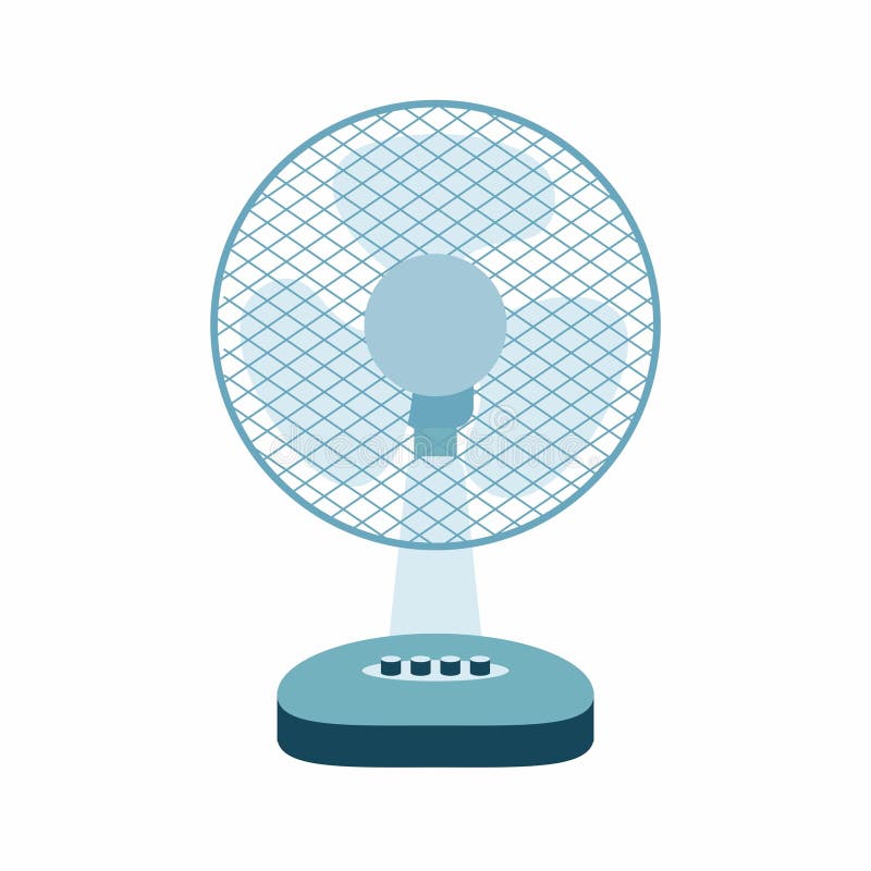 Vector Flat Illustration of Simple Portable Fan. Stock Vector ...