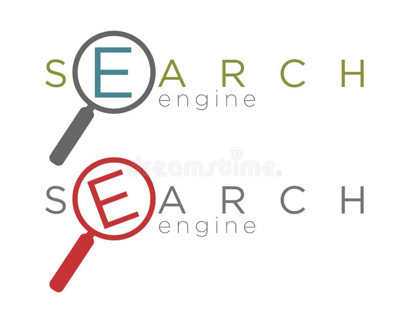 Vector Illustration of Simple Search Engine Icons Stock Vector ...