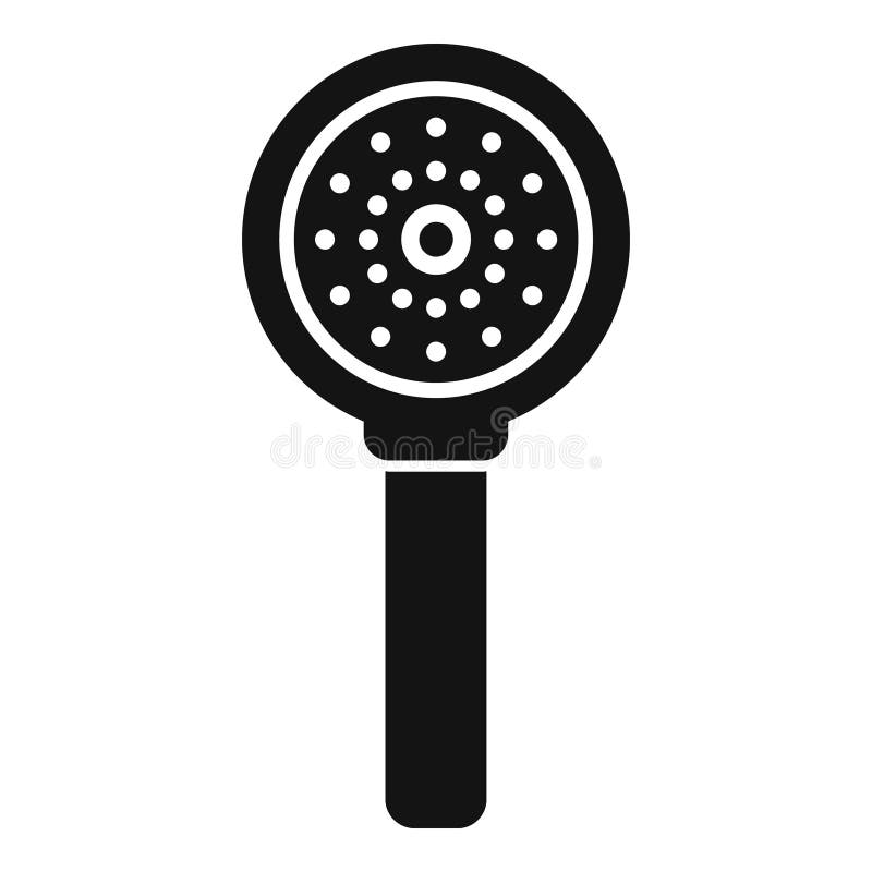 Black Silhouette Of Shower Head Icon Stock Vector Illustration Of