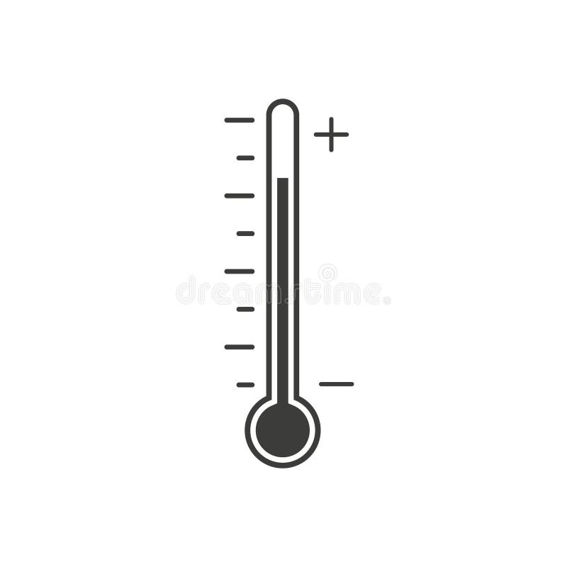 Vector Illustration of Simple Thermometer Icon. Isolated. Stock Vector ...