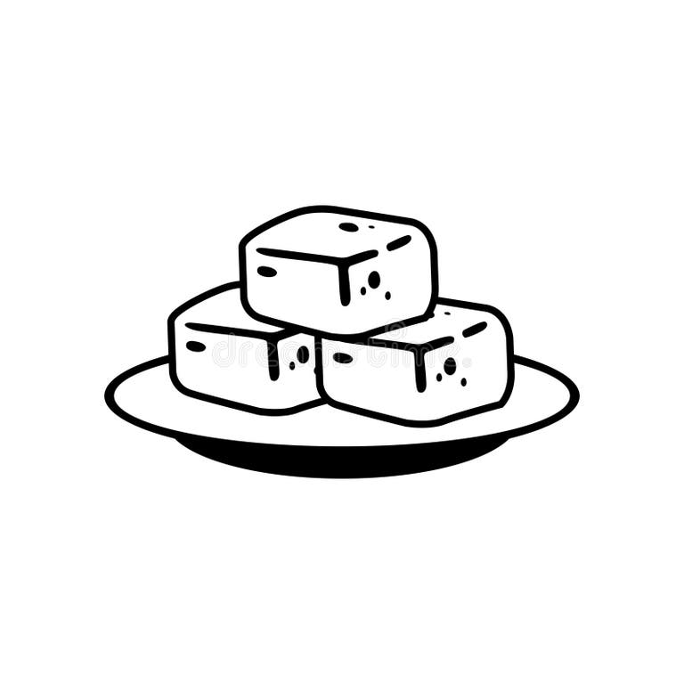 Vector Illustration of Simple Tofu Icon Stock Illustration ...
