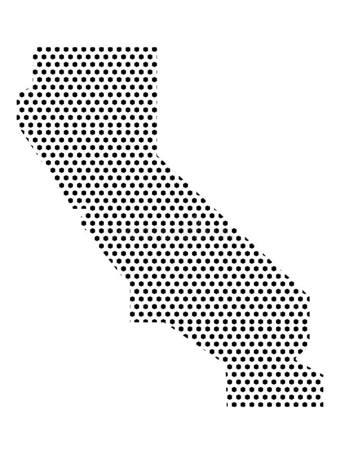 Simplified Dotted Pattern Map of US State of Florida Stock Vector ...