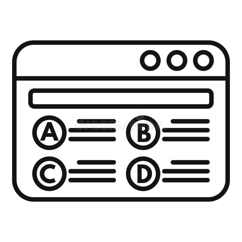 Web Browser Interface Outline Icon Stock Vector - Illustration of icon ...