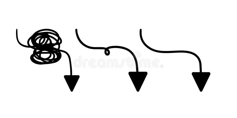 Vector Illustration of Simplifying the Complex Way. Stock Illustration ...