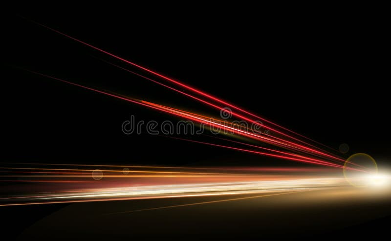 Vector Illustration Simulation of High Speed Lights at Night Traffic ...