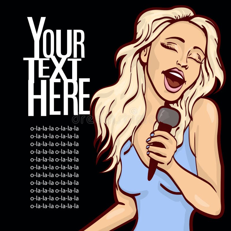 Singing woman icons stock vector. Illustration of face - 227170274