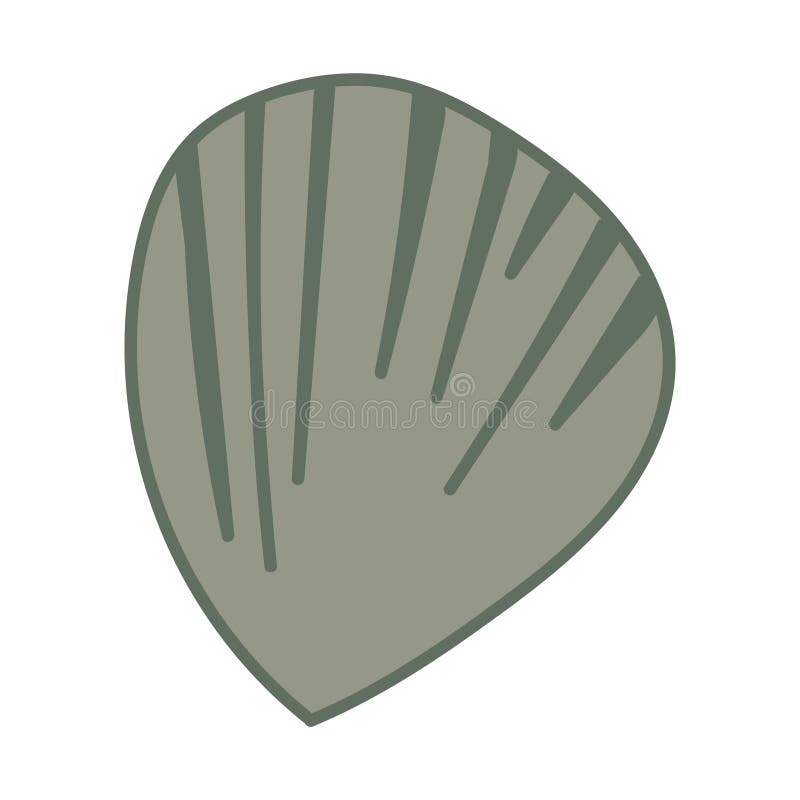 Vector Illustration of a Single Colored Sea Shell on White Background ...