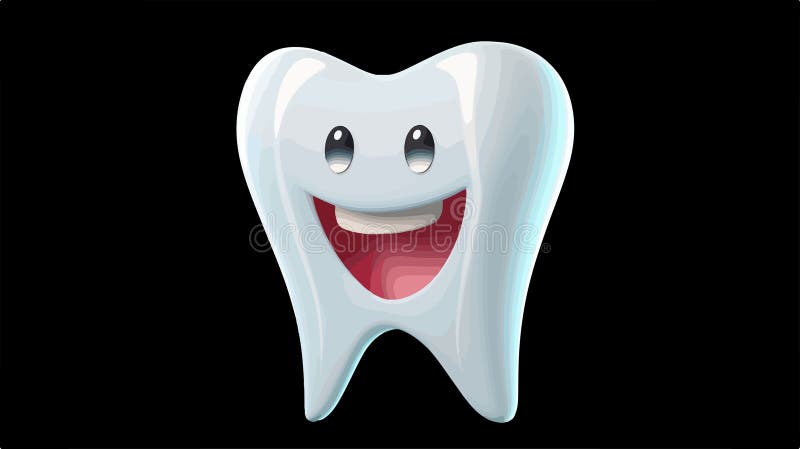 Vector Illustration of Single Human Tooth Cartoon Stock Vector ...