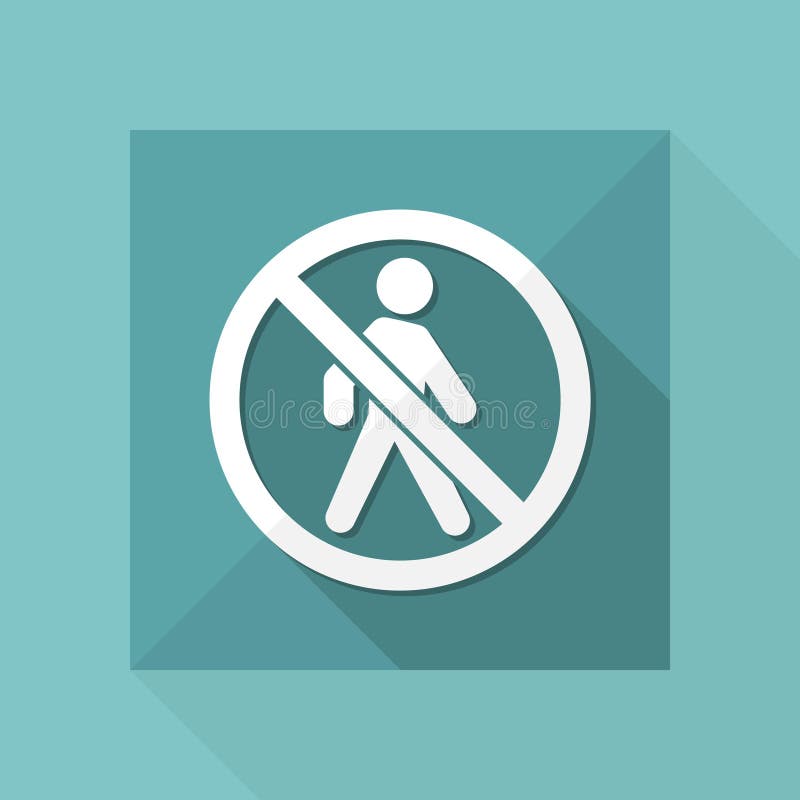Vector Illustration of Single Isolated Access Forbidden Icon Stock ...