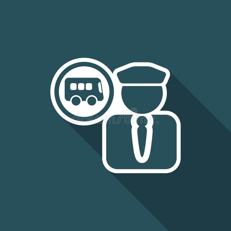 Bus Buses Conductor Controller Driver Icon Illustration Isolated Single ...