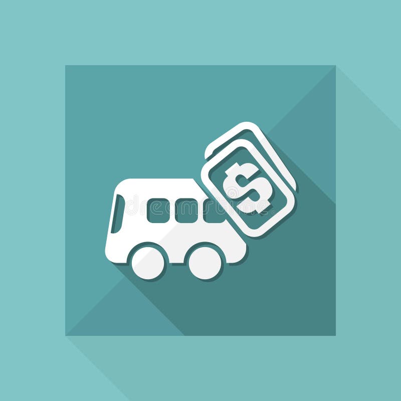 Vector Illustration of Single Isolated Bus Pay Icon Stock Vector ...