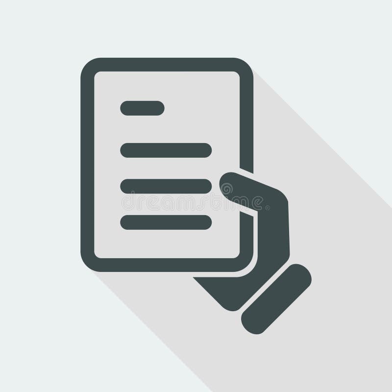 Vector Illustration of Single Isolated Document Handing Icon Stock ...