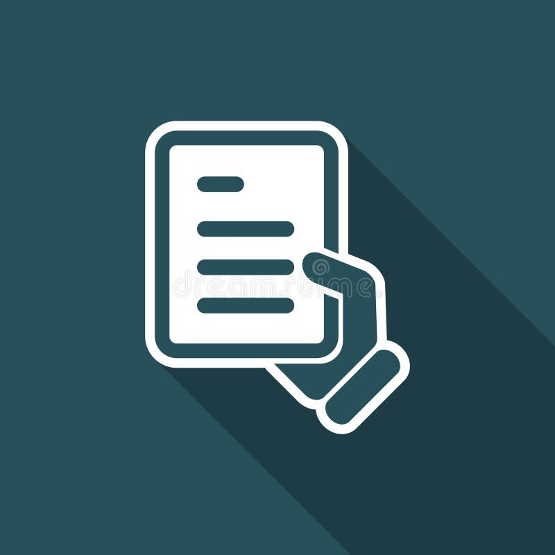 Vector Illustration of Single Isolated Document Handing Icon Stock ...