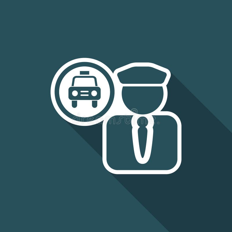 Vector Illustration of Single Isolated Driver Icon Stock Vector ...