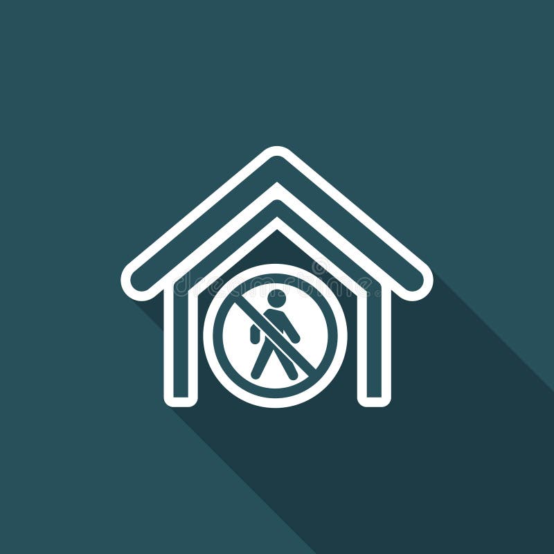 Forbidden acces icon stock vector. Illustration of home - 96396135