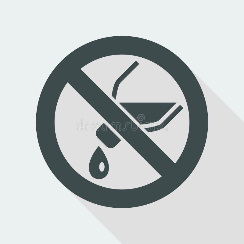 Vector Illustration of Single Isolated Forbidden Pour Icon Stock Vector ...
