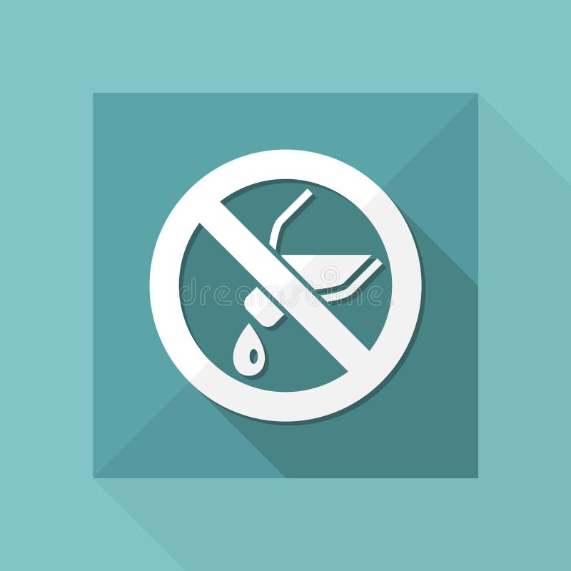 Vector Illustration of Single Isolated Forbidden Pour Icon Stock Vector ...