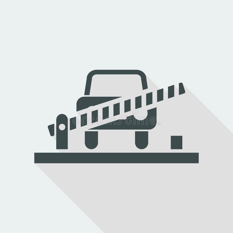 Vector Illustration of Single Isolated Gate Car Icon Stock Vector ...