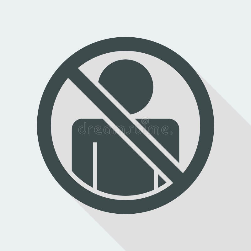 Vector Illustration of Single Isolated Icon Depicting Access Forbidden ...