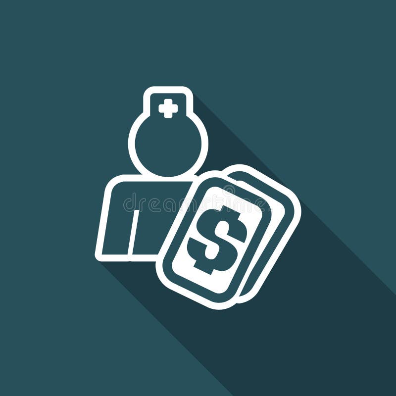 Vector Illustration of Single Isolated Medical Cost Icon Stock Vector ...