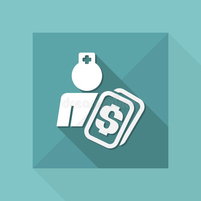 Vector Illustration of Single Isolated Medical Cost Icon Stock Vector ...