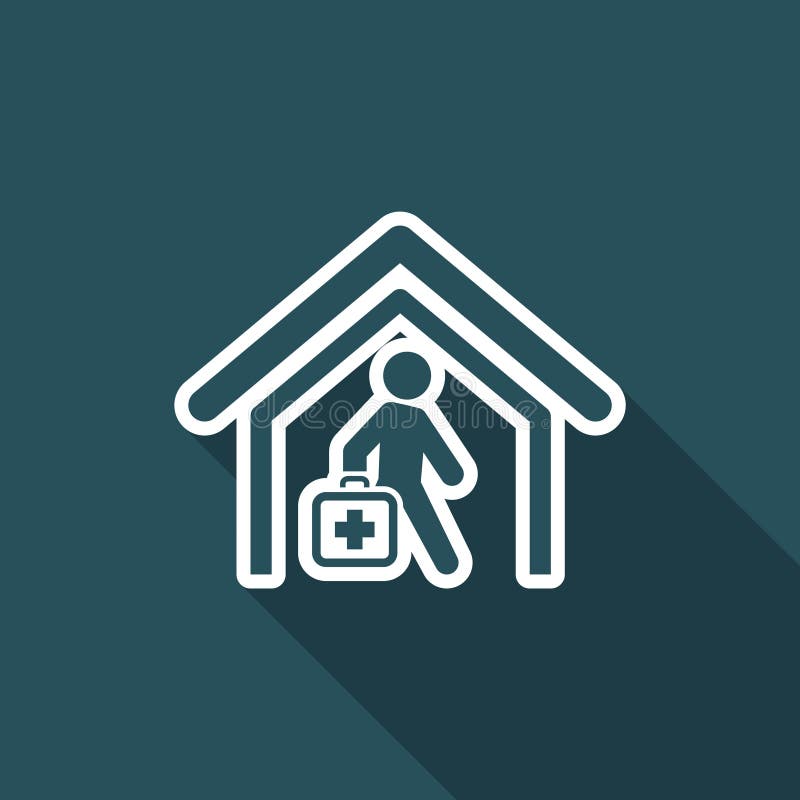 Medical home icon stock vector. Illustration of design - 96396120
