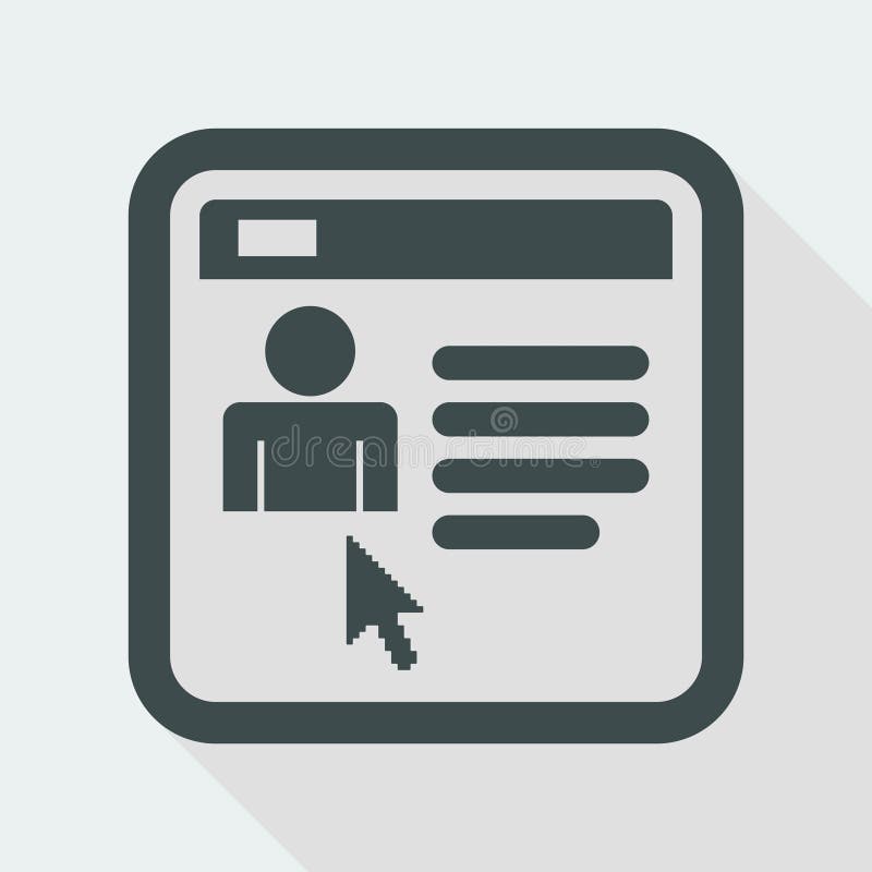 Vector Illustration of Single Isolated Personal Card Icon Stock Vector ...