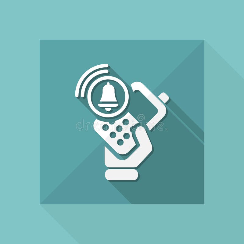 Vector Illustration of Single Isolated Phone Alarm Icon Stock Vector ...