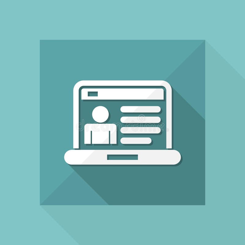 Web profile page icon stock vector. Illustration of vector - 96395561