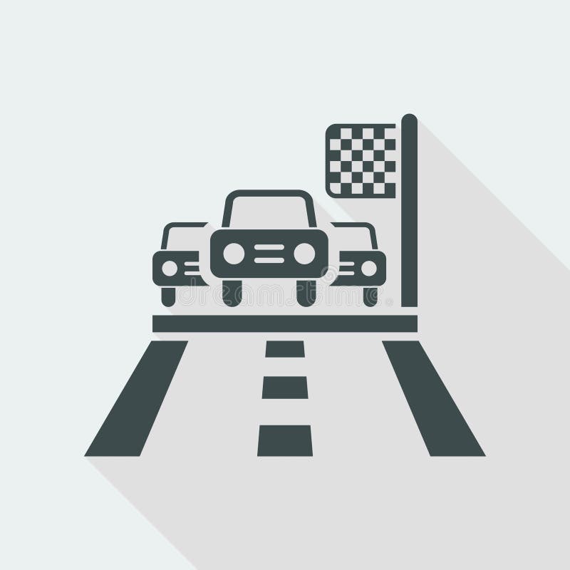 Car race arrival icon stock vector. Illustration of premium - 96395953