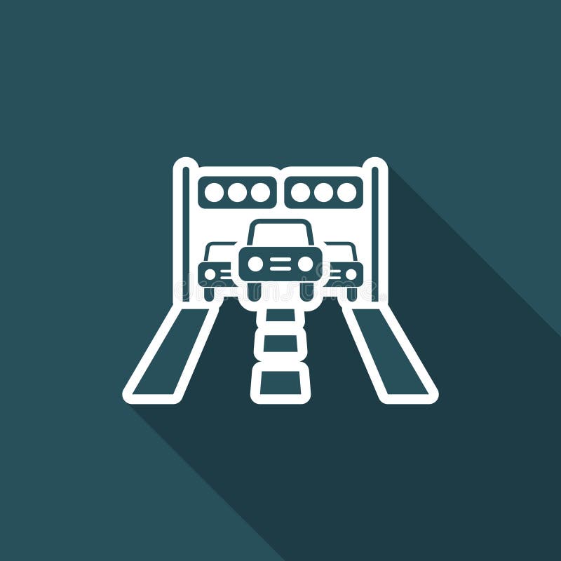 Car race arrival icon stock vector. Illustration of premium - 96395953