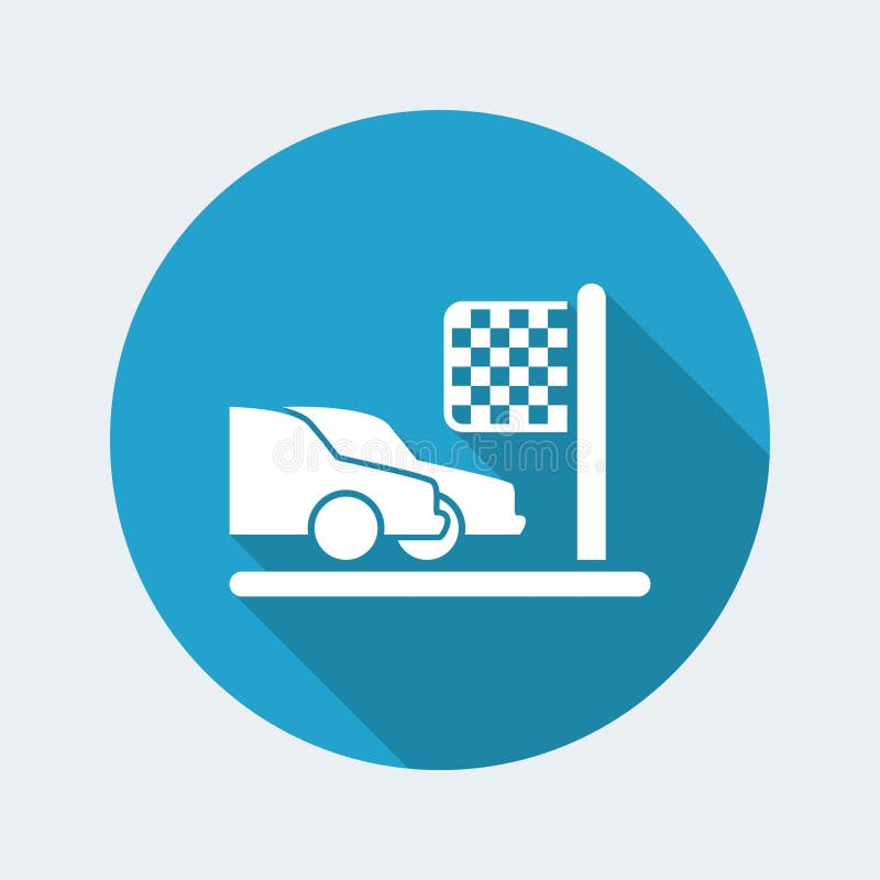 Car race arrival icon stock vector. Illustration of premium - 96395953