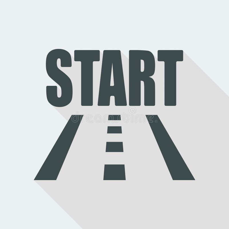 Vector Illustration of Single Isolated Race Start Icon Stock Vector ...