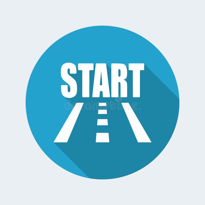 Race start icon stock vector. Illustration of road, indication - 96396000
