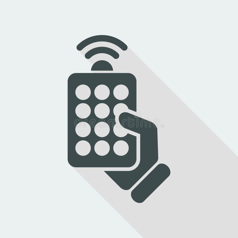 Vector Illustration of Single Isolated Remote Control Icon Stock Vector ...