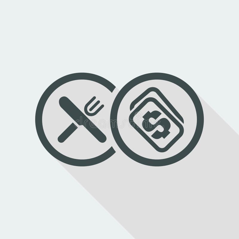 Restaurant cost icon stock vector. Illustration of isolated - 96395246