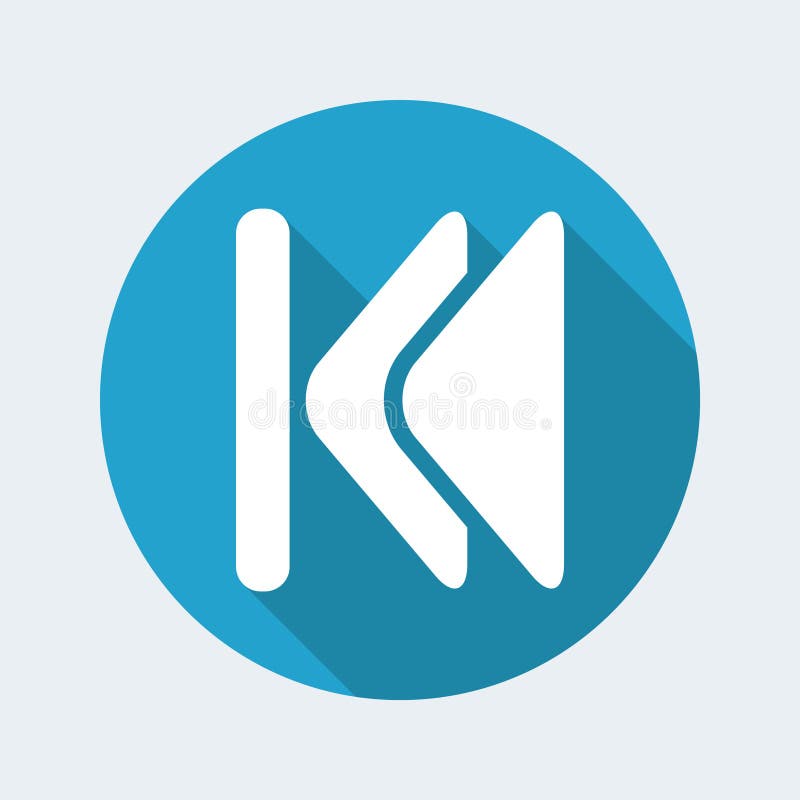 Vector Illustration of Single Isolated Rewind Icon Stock Vector ...