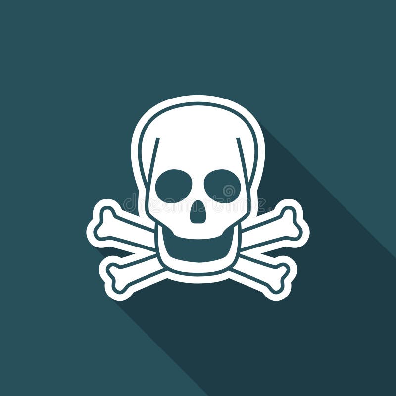 Vector Illustration of Single Isolated Risk of Death Icon Stock Vector ...