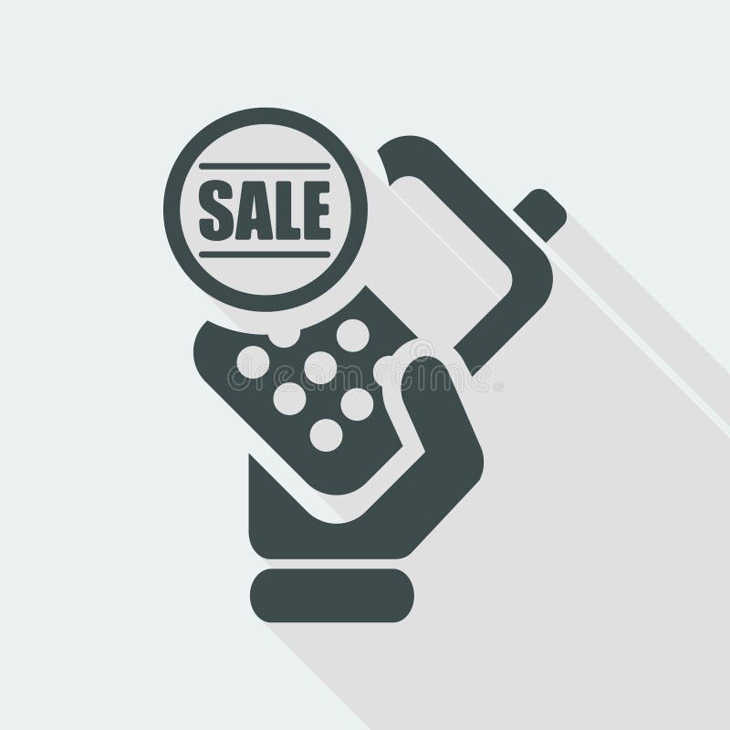 Vector Illustration of Single Isolated Sale Phone Icon Stock Vector ...