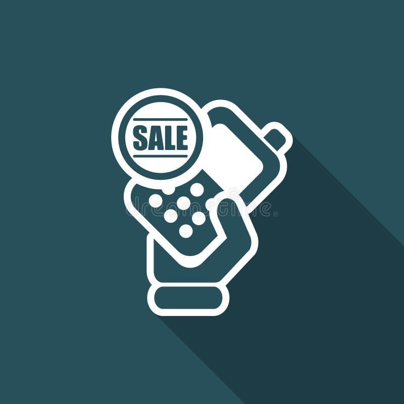 Vector Illustration of Single Isolated Sale Phone Icon Stock Vector ...